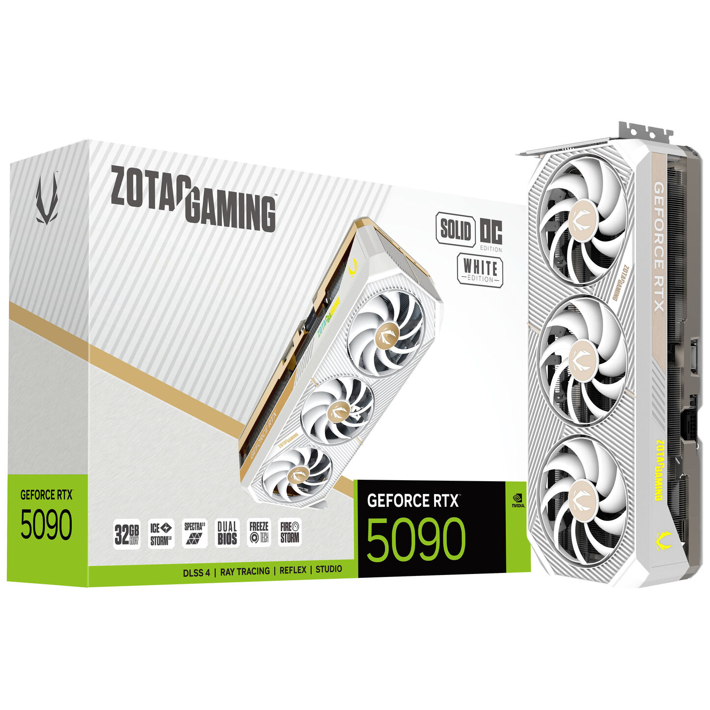 ZOTAC GAMING GeForce RTX 5090 Solid OC White Edition 32GB | GDDR7 ...