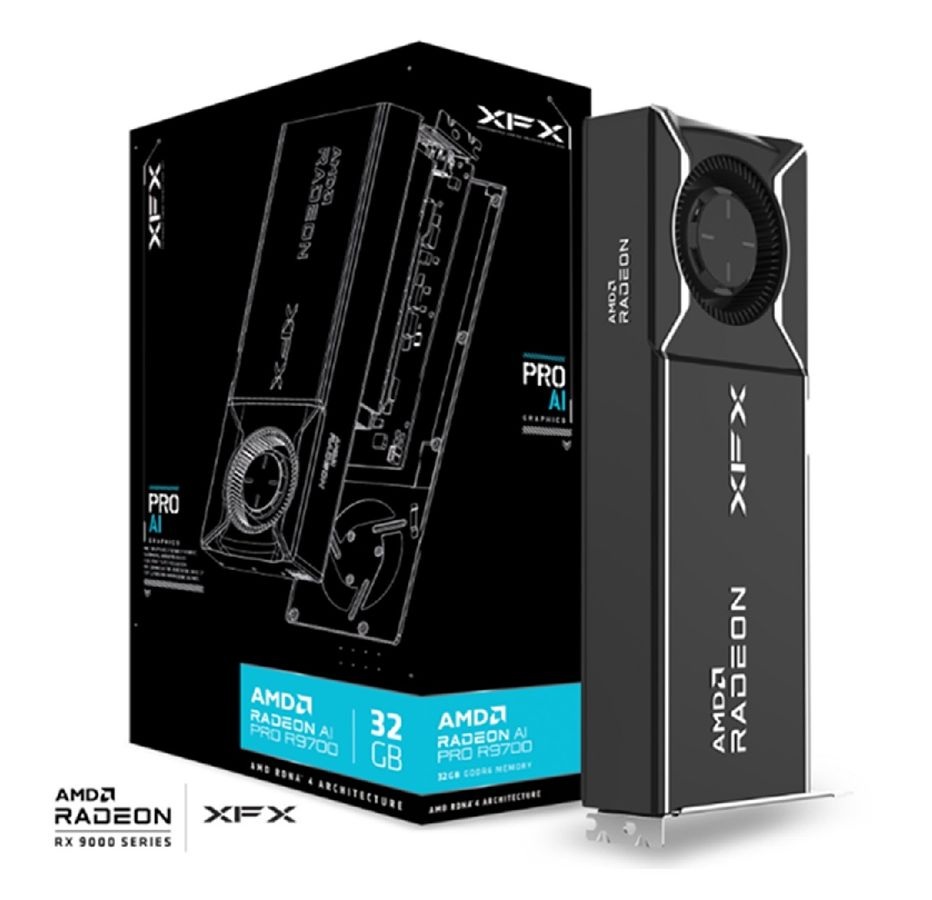 XFX Radeon AI PRO 9700 32GB | Blower | GDDR6 | Grafična Kartica